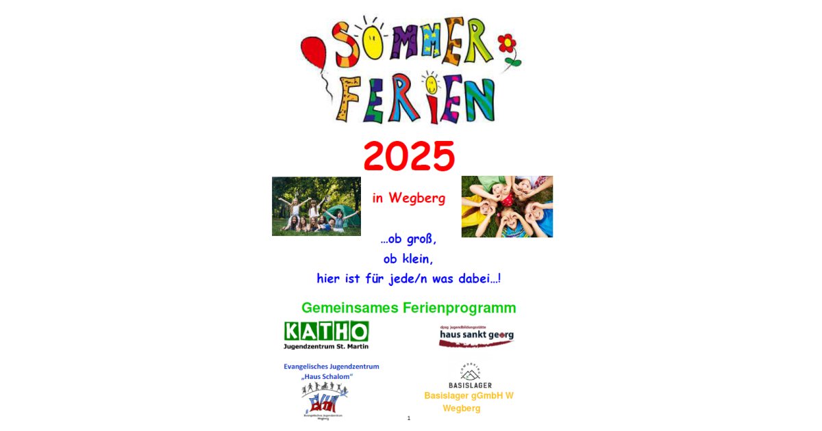 Ferienprogramm 2025 | Stadtverwaltung